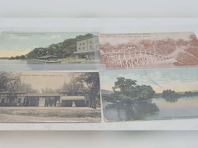 9 Ludlow, KY Postcards, 8 Are Circa 1912, of the Lagoon, 1 is Circa ...