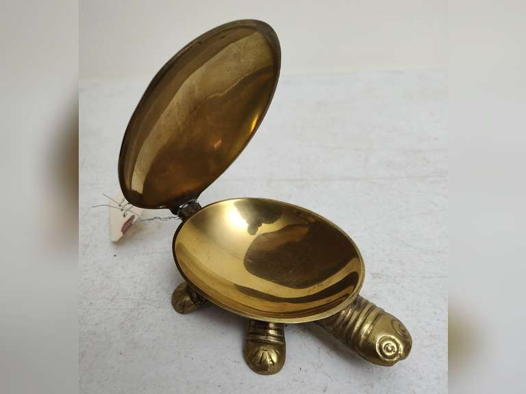 Brass Turtle Trinket Box