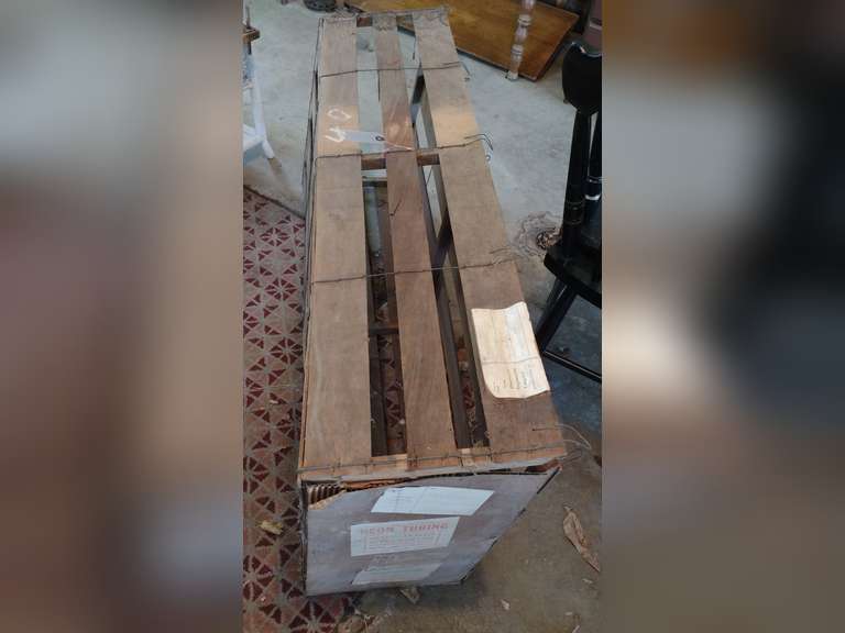 Neon "Valiant" light. Appears to be new in crate. Shipping tag is dated ...