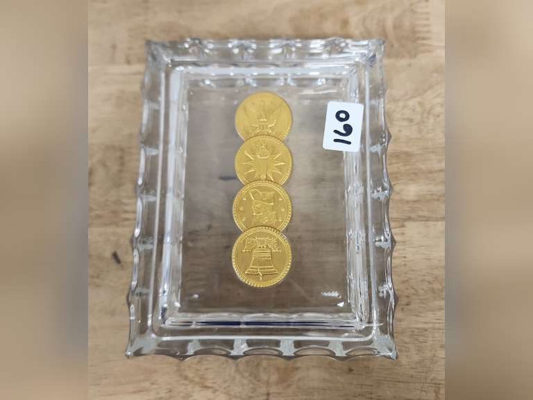 Glass/coin trinket box - Northern Kentucky Auction, LLC