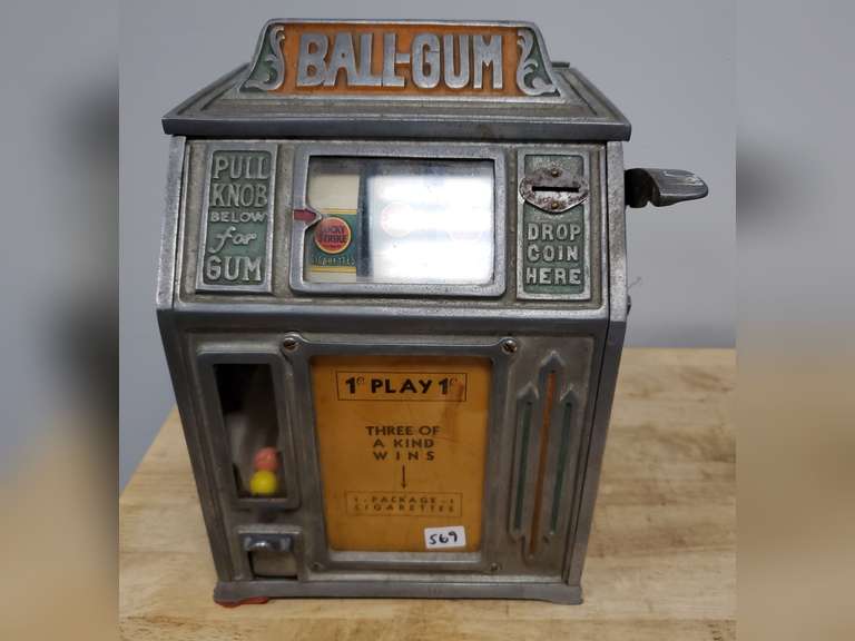 Dandy Vender Ball-gum slot machine - Northern Kentucky Auction, LLC