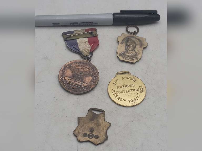 4 WWI/WW2/American Legion FOBs (1922-1946) Conventions & Presentation ...