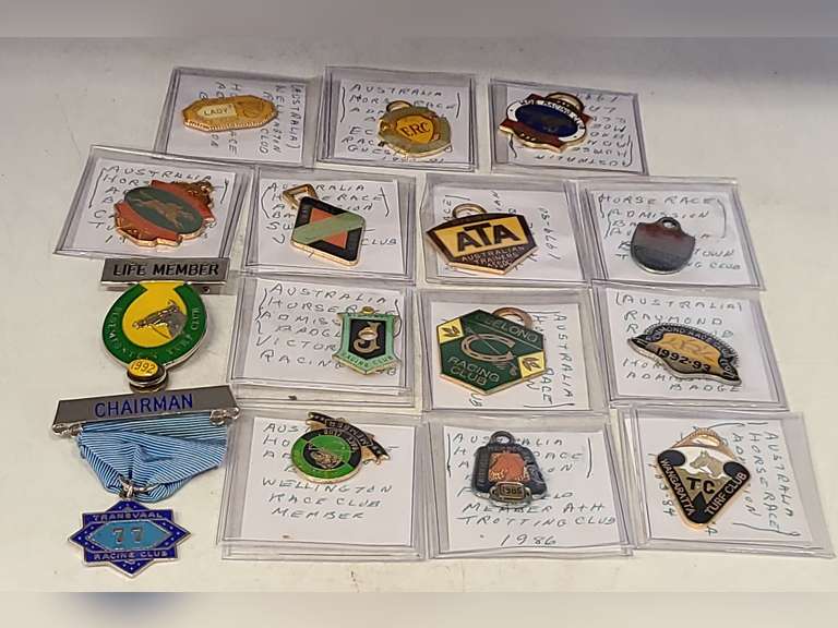 (19) Different Australian Horse Racing Track Passes - Pins - Hanging ...