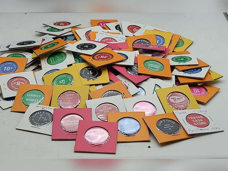 (123) Plastic Indiana Trade Tokens - Supermarket/Mini Marts 1970s ...