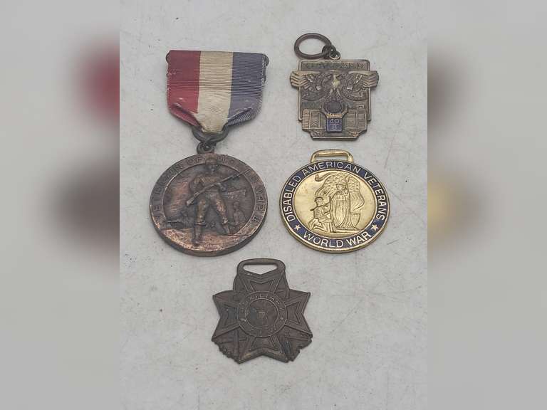 4 WWI/WW2/American Legion FOBs (1922-1946) Conventions & Presentation ...