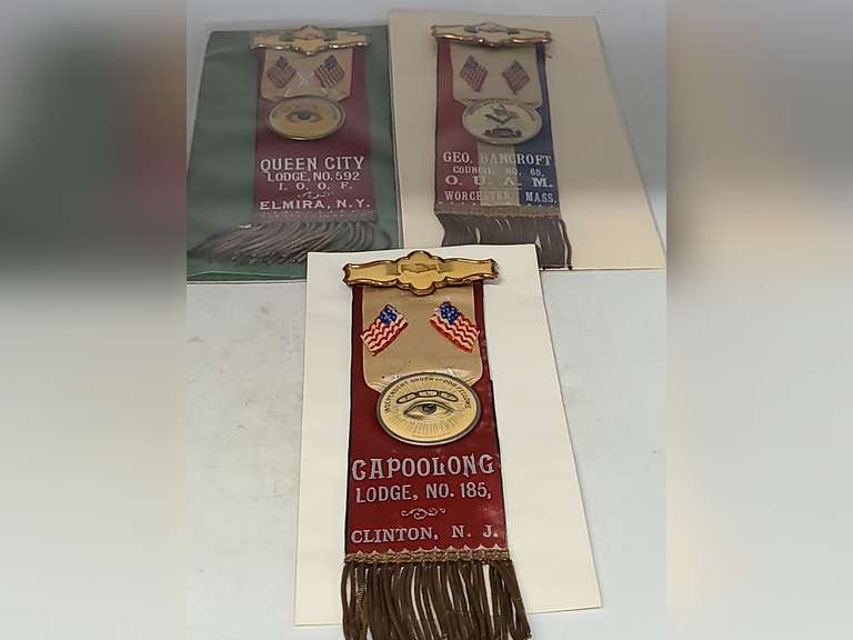 (3) Beautiful - Fraternal Ribbons & Badges - United American Mechanics ...