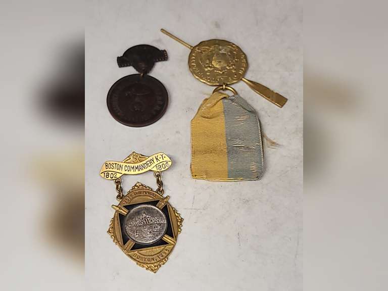 (3) Nice - Fraternal & Event Medals - Boston K.T 1895 - Pan-American ...