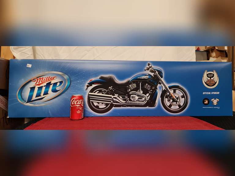 105 Years Harley Davidson, Miller Lite box - Northern Kentucky Auction, LLC