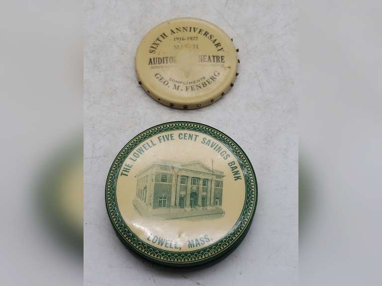 2 Celluloid Advertising Pieces (1920-1930) with Surface Imperfections ...