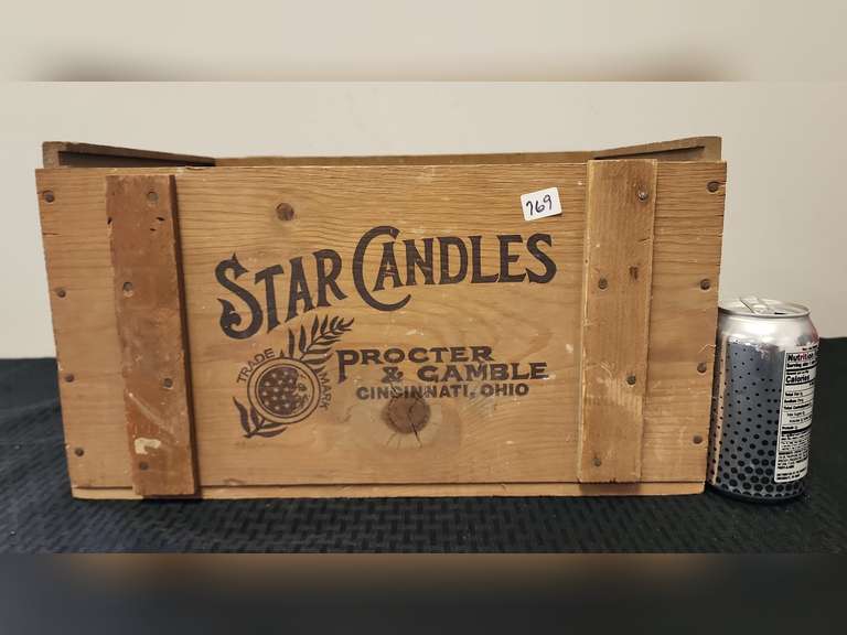 Star Candles Procter & Gamble wooden crate