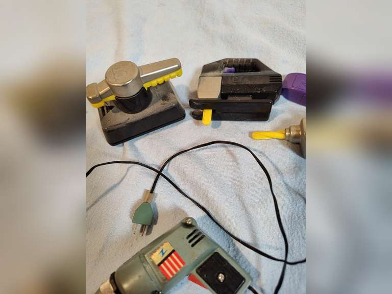 Two power mite tools and group of 1993 Play Skool tools - Northern ...