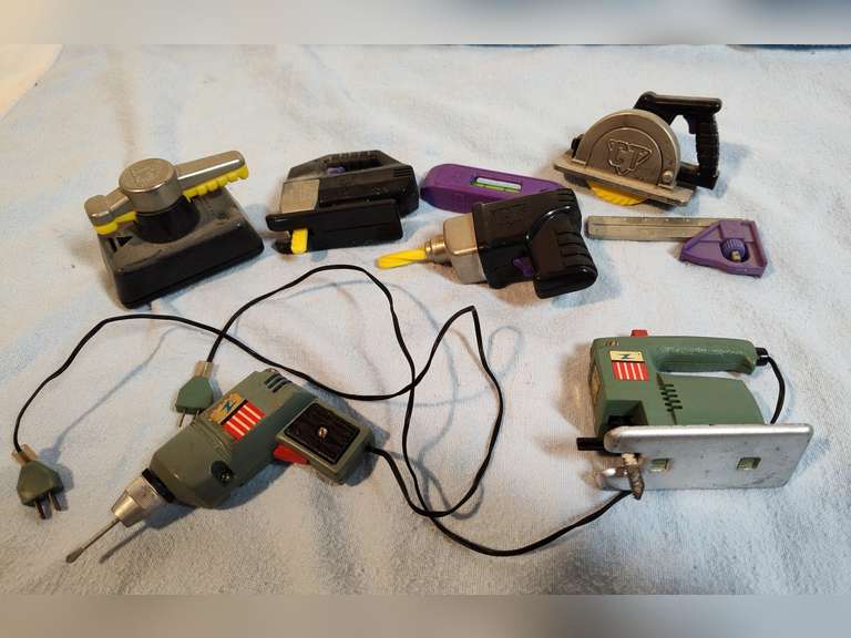 Two power mite tools and group of 1993 Play Skool tools - Northern ...