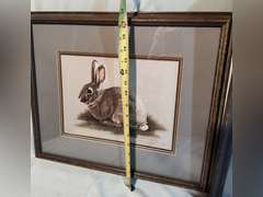 Rabbit print by Harold Rigsby signed numbered, Jim Oliver raccoon print ...