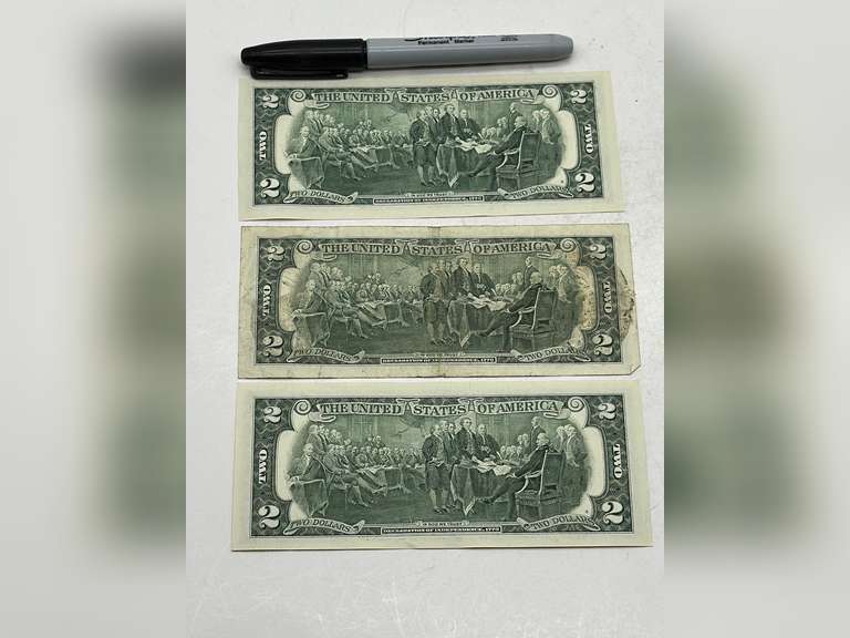 3 Two Dollar Bills - Northern Kentucky Auction, LLC