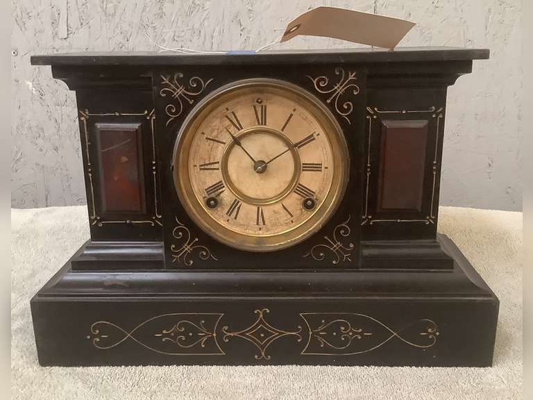 Very heavy vintage mantle clock by Ansonia Clock CO., Patented June ...