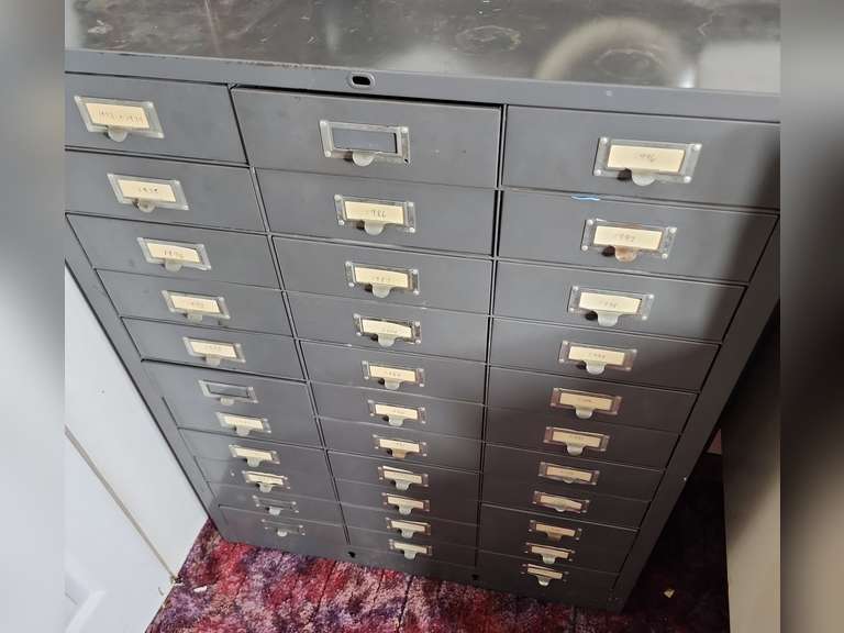 33 Drawer metal parts cabinet with contents. - Northern Kentucky ...
