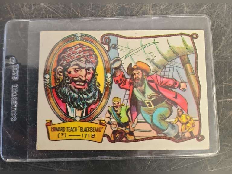 Fleer-Edward Teach "Blackbeard" card - Northern Kentucky Auction, LLC