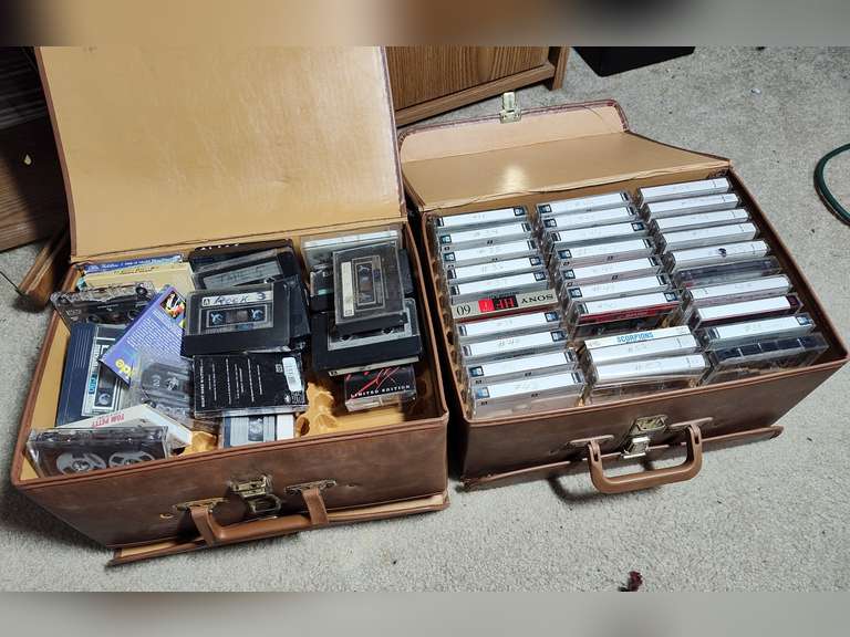 Two two-sided cassette tape carriers full of cassette tapes - Northern ...