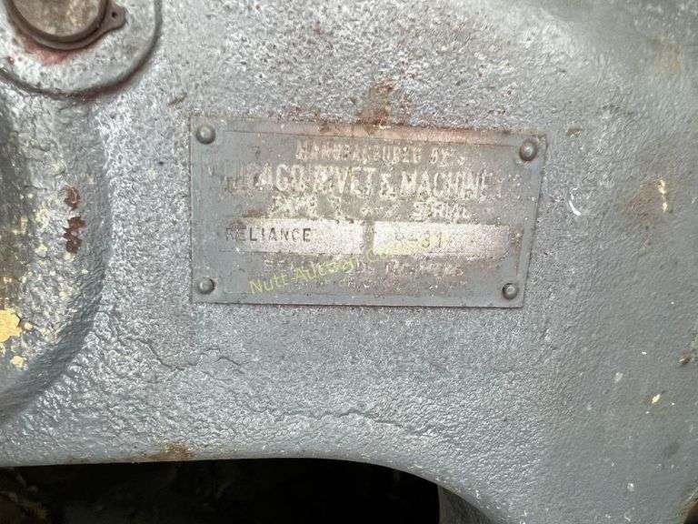 Chicago rivet and machine punch press foot powered riveter - Nutt Auction