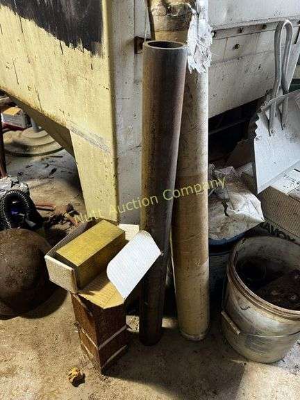 4130 Chromoly tubing - 3” OD with brass block & steel block - Nutt Auction