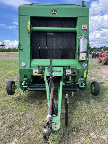 John Deere 458 MEGA wide plus round baler w/kicker - Nutt Auction