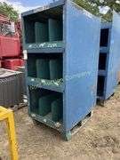 Skid mount metal parts bin - Nutt Auction