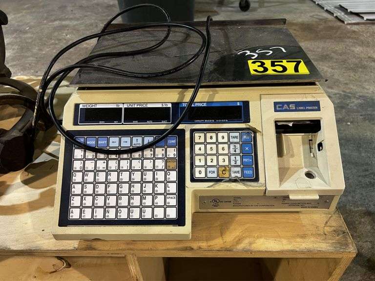CAS LP100 Scale/label printer - Nutt Auction