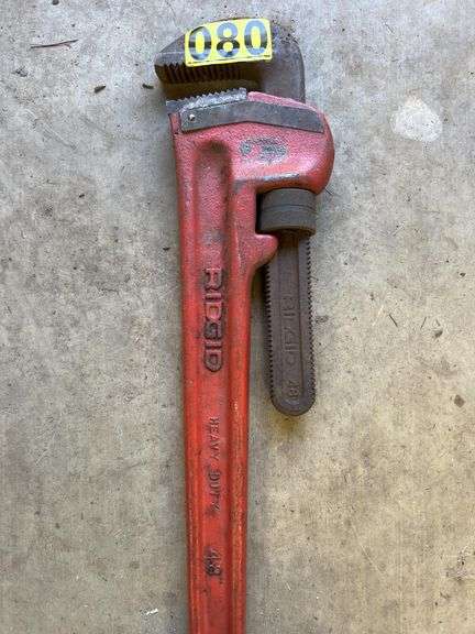 Rigid heavy duty 48” pipe wrench - Nutt Auction