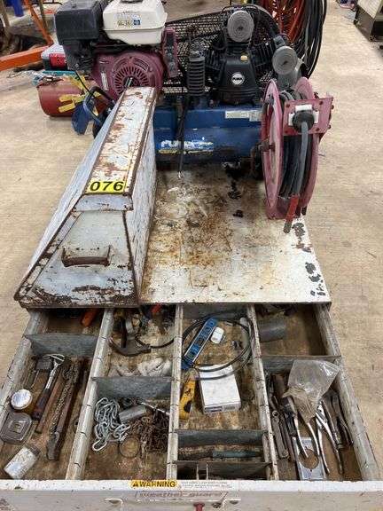 Rat Pack toolbox with tools Puma electric start air compressor, mdl TUE ...