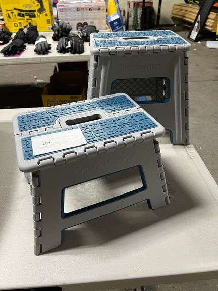 (2) Brookstone Collapsible Step Stools - NW Asset Services