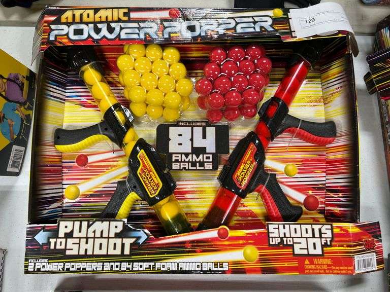 Atomic Power Popper Toy Foam Ball Shooters 2pk - NW Asset Services