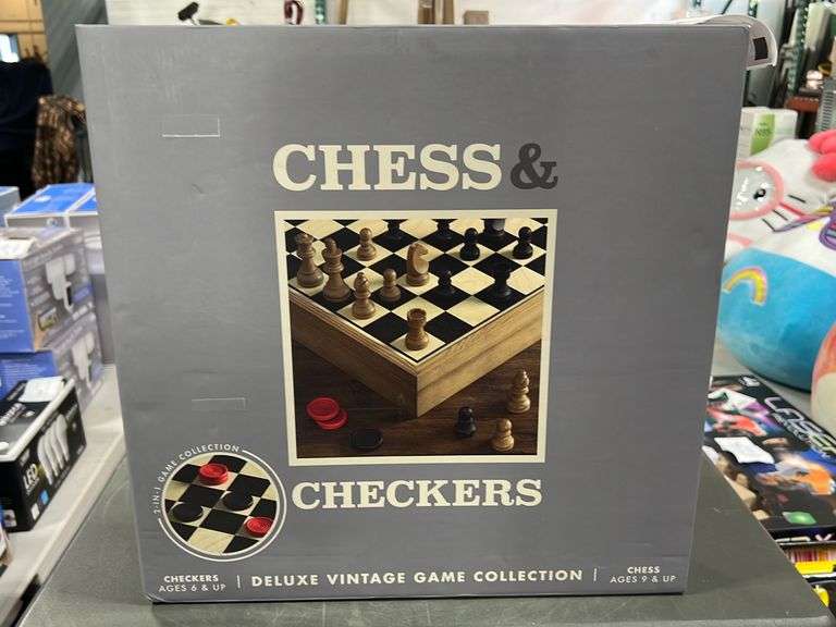 Deluxe Vintage Chess & Checkers Game Collection - NW Asset Services