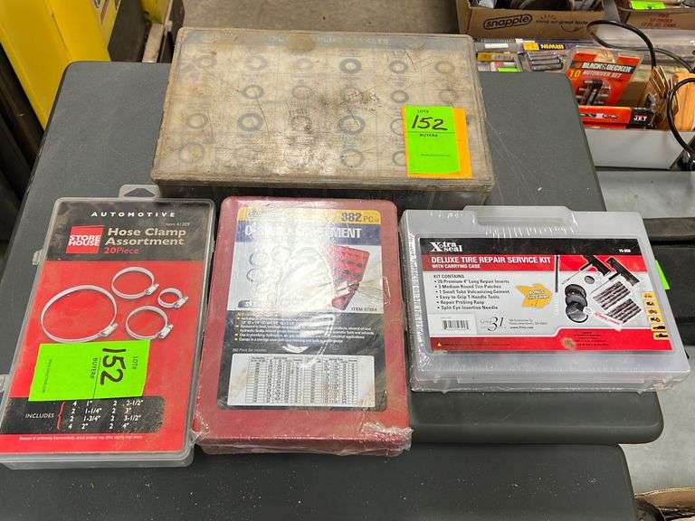 Assorted Kits - Hose Clamps, O-Rings Deluxe Tire Repair Kit - NW Asset ...