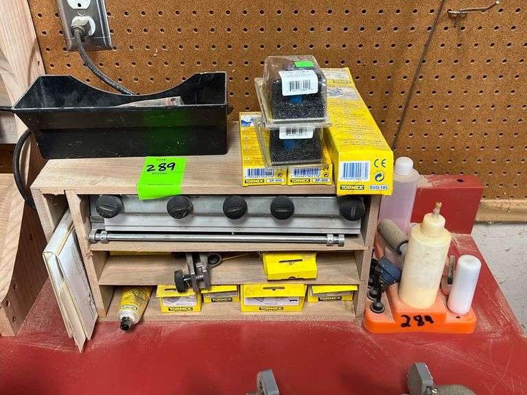 (2) Carter Stabilizers, Assorted Tormek Jigs, Stone Graders, Gauge Set ...