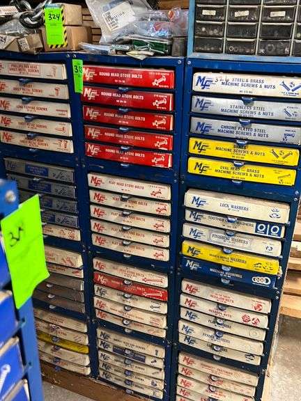 Midwest Fastener 20-Shelf Hardware Organizer w/ Contents - NW Asset ...