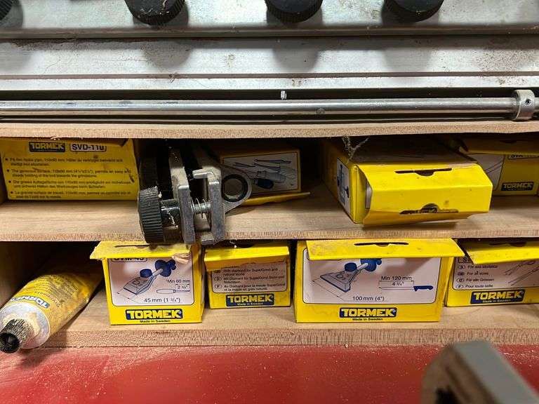 (2) Carter Stabilizers, Assorted Tormek Jigs, Stone Graders, Gauge Set ...