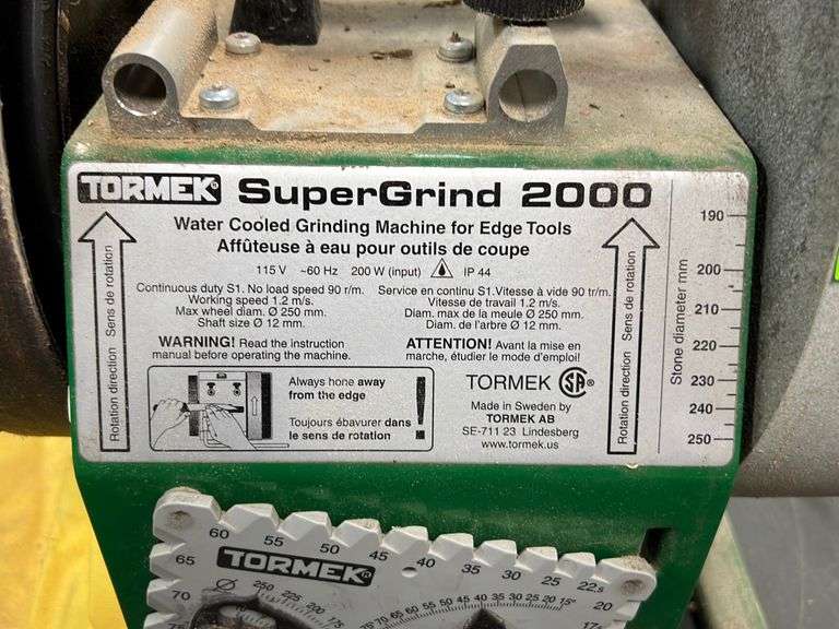 Tormek SuperGrind 2000 Water Cooled Grinding Machine for Edge Tools ...