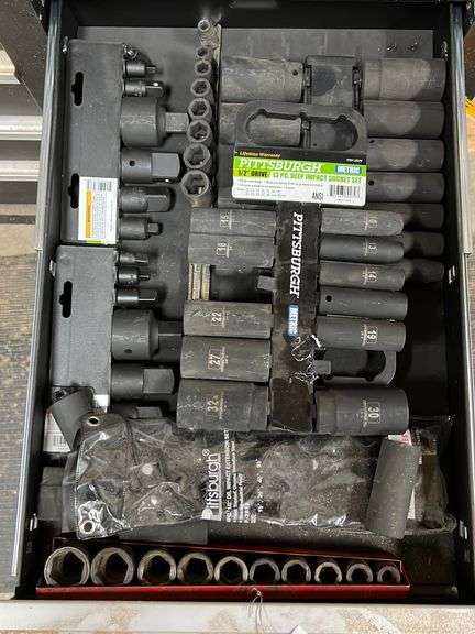 Drawer of Assorted Deep Drive Impact Sockets - NW Asset Services