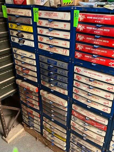 Midwest Fastener 20-Shelf Hardware Organizer w/ Contents - NW Asset ...