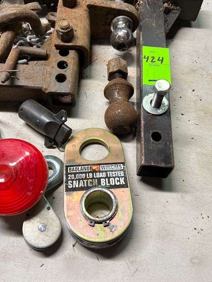 Assorted Hitches, Balls, Trailer Lights, & Badlands Winch - NW Asset ...