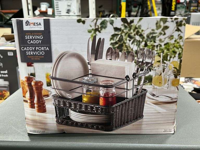 Mesa Metal & Woven Serving Caddy - NW Asset Services