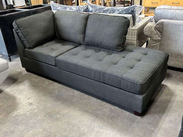 Infini Furnishings Reversible Chaise Sofa in Charcoal Gray - NW Asset ...