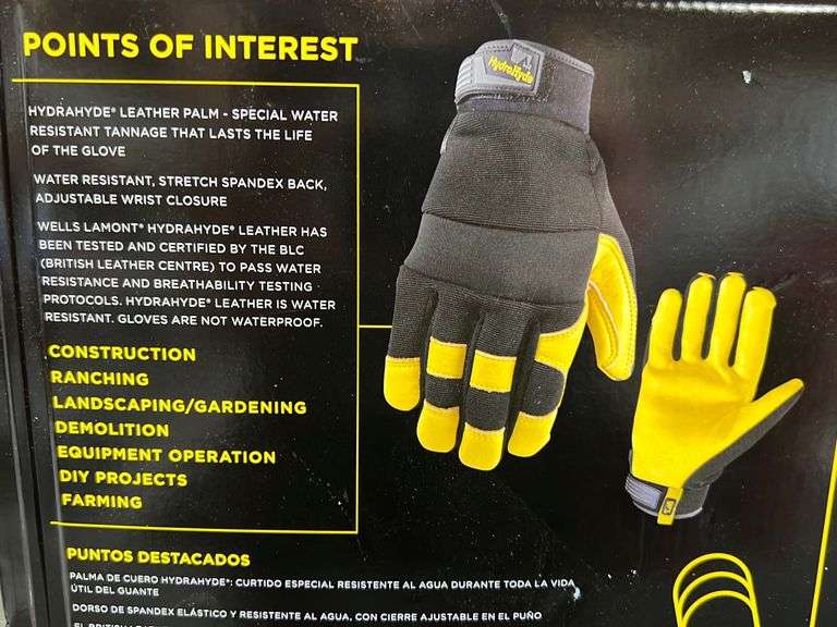 3pk Hydra Hyde Leather Work Gloves - Goatskin, Size XL - NW Asset Services