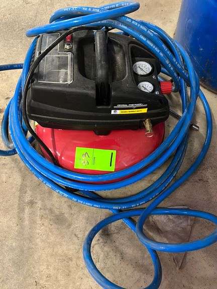 Central Pneumatic 3gal Pancake Compressor w/Hose & Attachment - NW ...