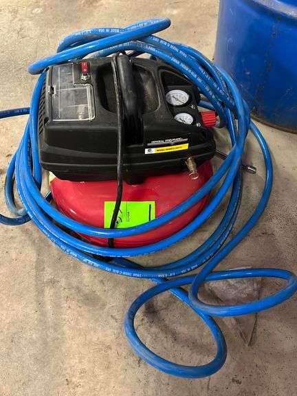 Central Pneumatic 3gal Pancake Compressor w/Hose & Attachment - NW ...