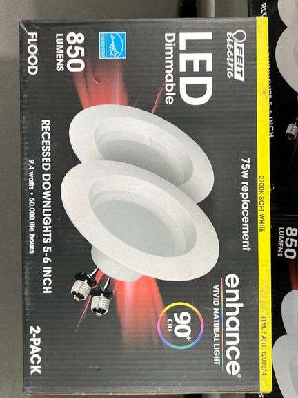 (3) Boxes Feit LED Dimmable Flood Lights Recessed Downlights - NW Asset ...