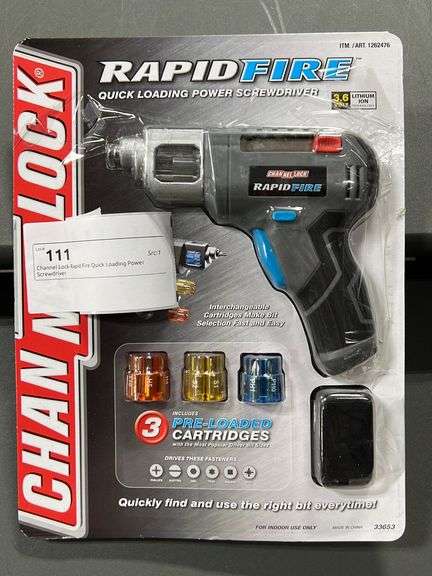 Channel Lock Rapid Fire Quick Loading Power Screwdriver - NW Asset Services
