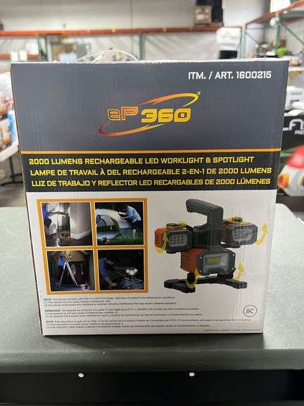 ePower 360 2000Lumen Rechargeable LED Worklight/Spotlight - NW Asset ...