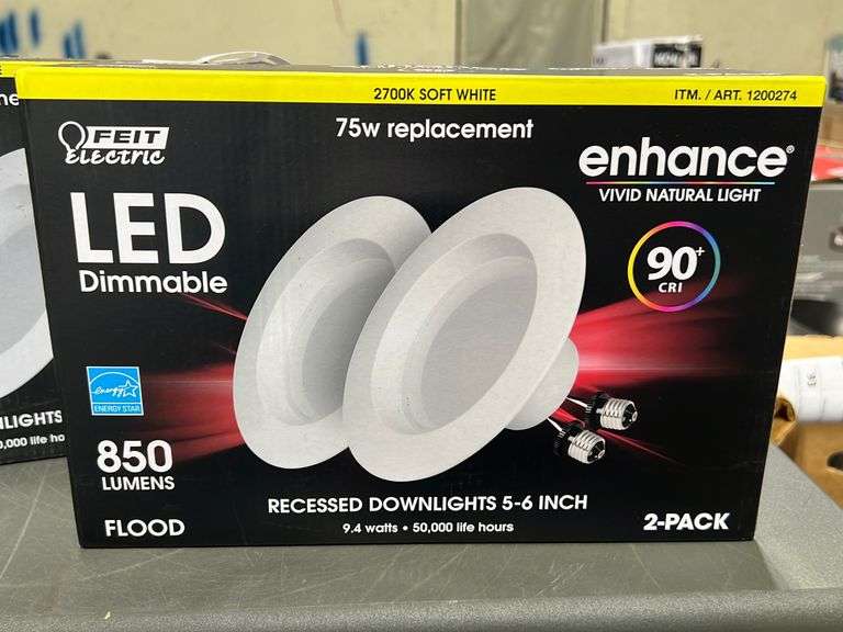 (2) Feit 2pk LED Dimmable Recessed Downlights - 5"-6" - NW Asset Services