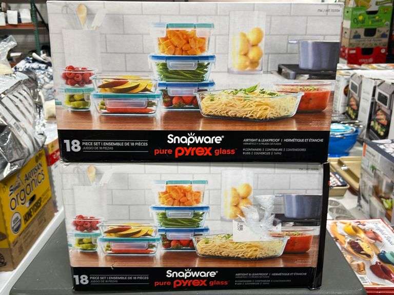 (2) Snapware 18pc Glass Food Storage Set - NW Asset Services